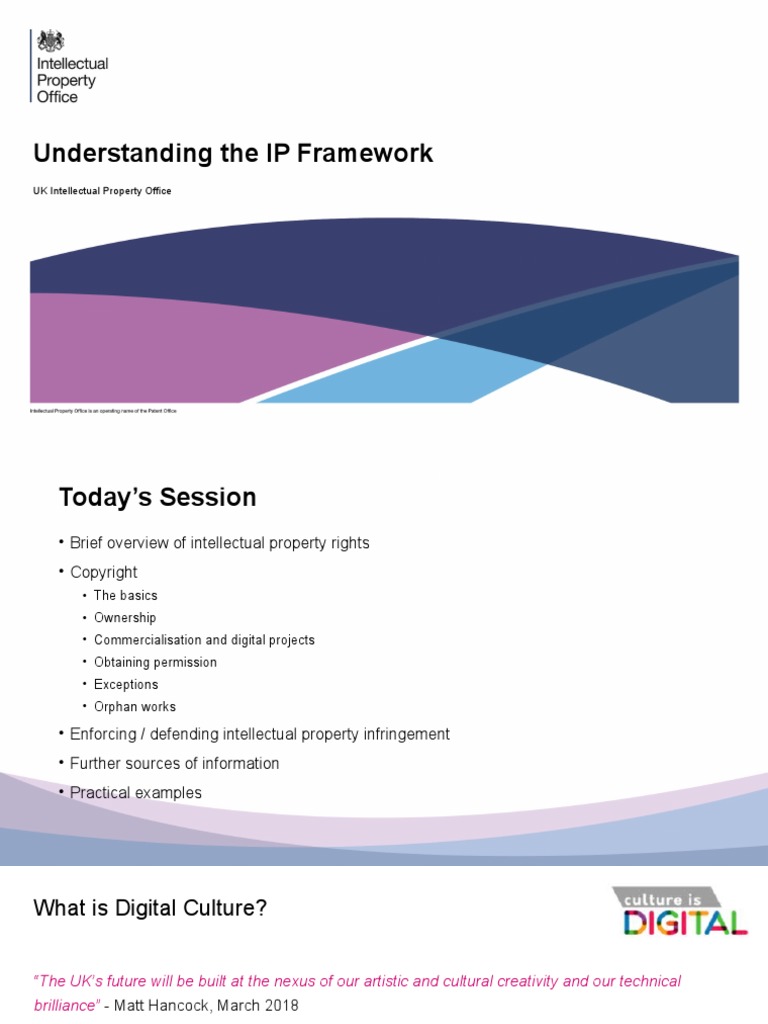 Understanding The IP Framework: UK Intellectual Property Office | PDF ...