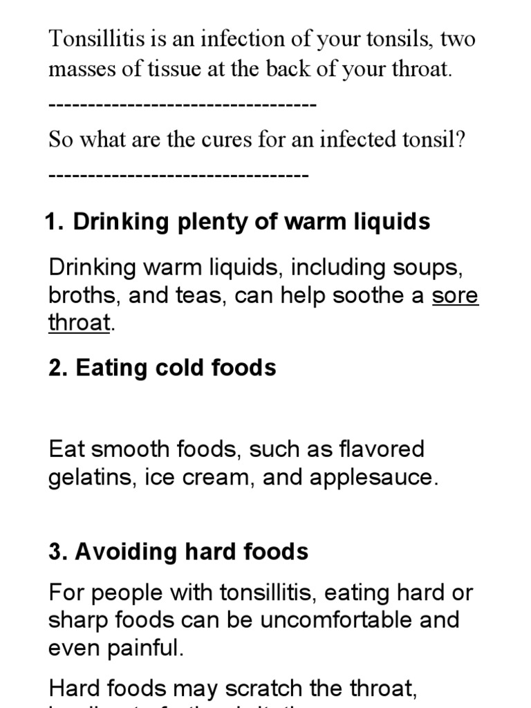 Effective Cures for Tonsillitis Relief | PDF