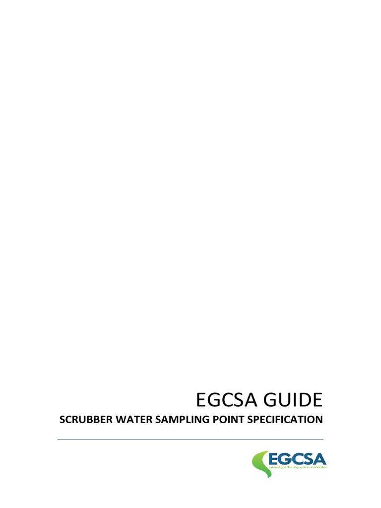 EGCSA Scrubber Water Sampling Point Specification v1 | PDF | Valve ...