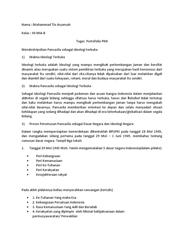 Tugas Portofolio PKN | PDF