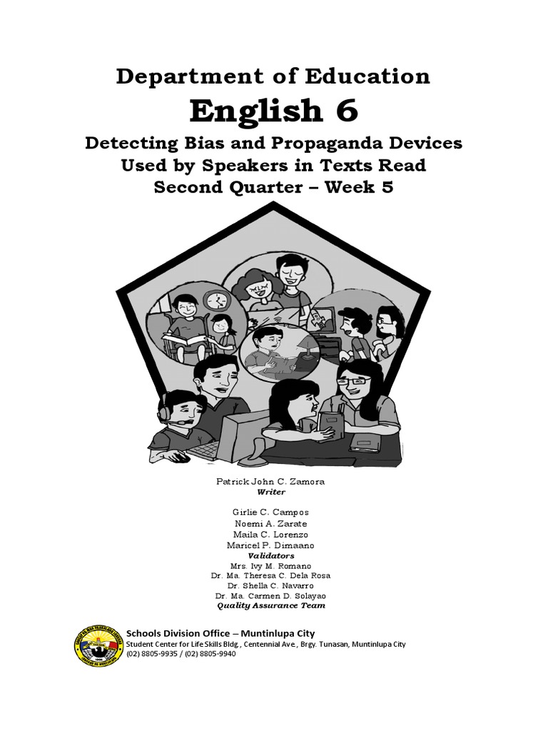 5 Final English Grade 6 Week 5 Second Quarter | PDF | Bias | Propaganda