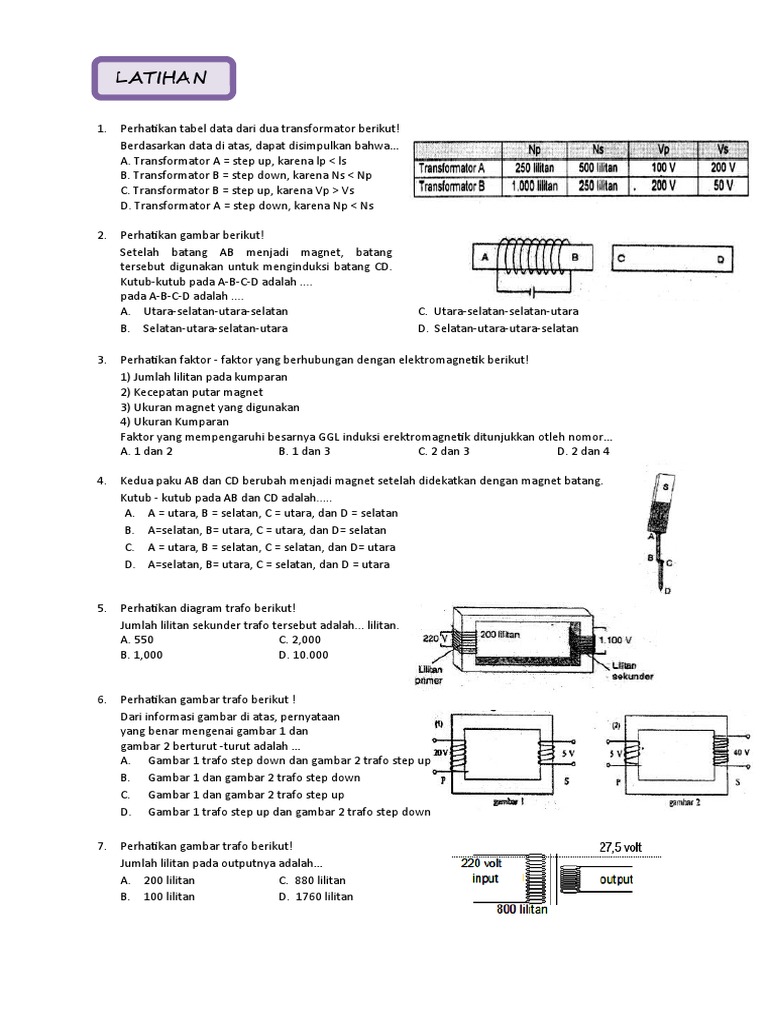 Latihan Kemagnetan | PDF | Sains & Matematika