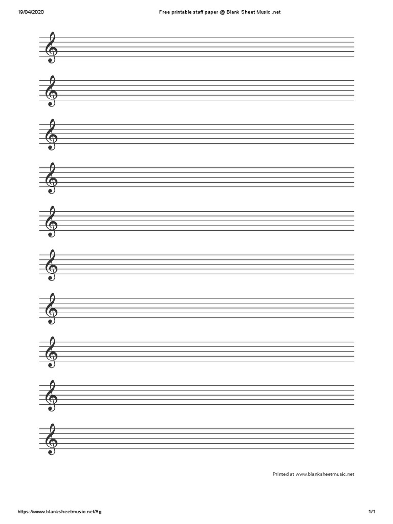 Free Printable Staff Paper Download | PDF