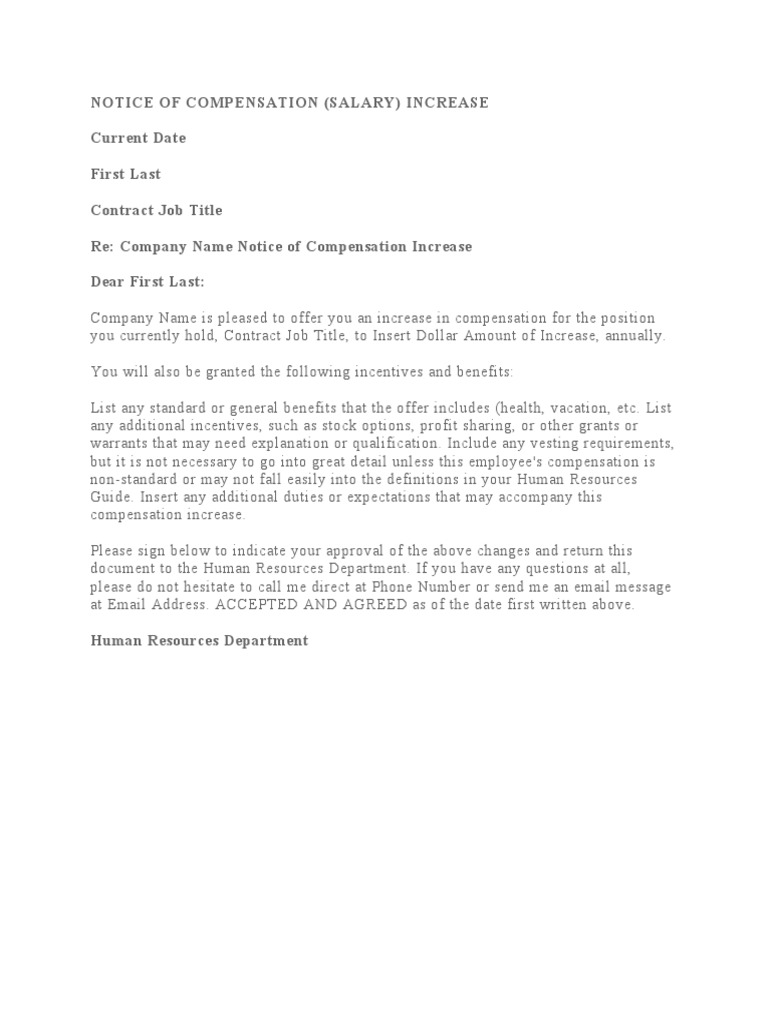 Notice of Compensation | PDF | Business | Finance & Money Management