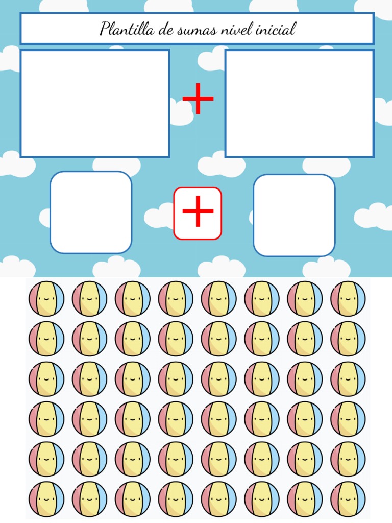 Plantilla Sumas Nivel Inicial | PDF