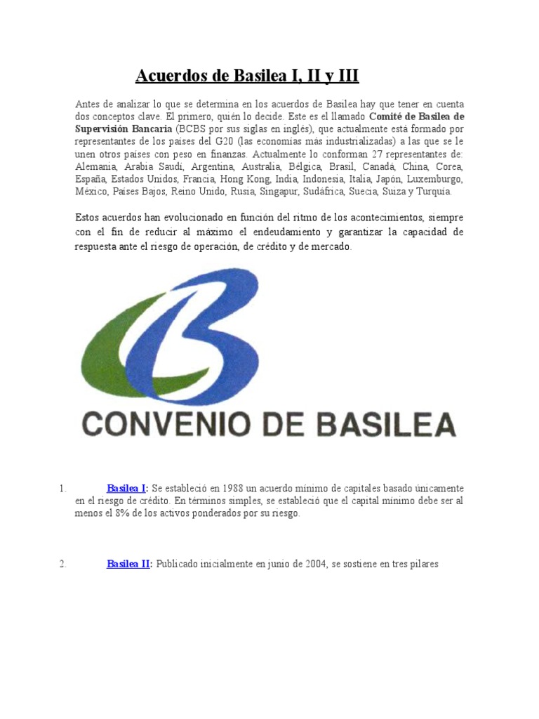 LECTURA BASILEA I.II y III - Susy Marquez Felix | PDF | Basilea Ii | Basilea Iii