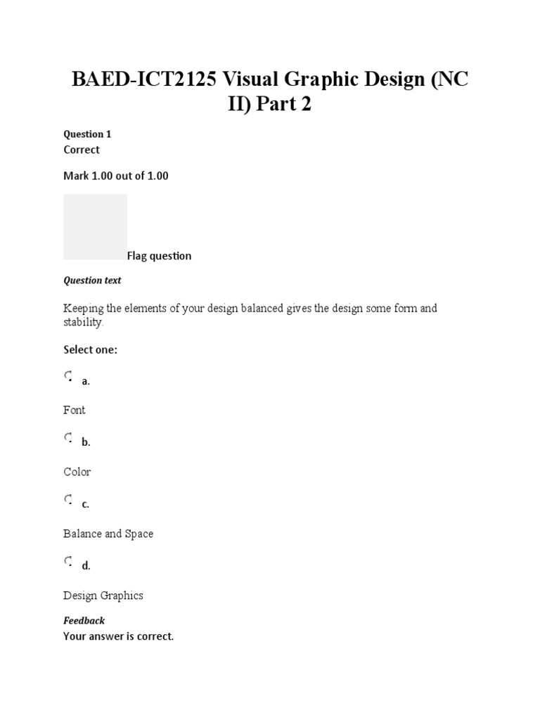BAED-ICT2125 Visual Graphic Design (NC II) Part 2 Week 1-10 | PDF ...