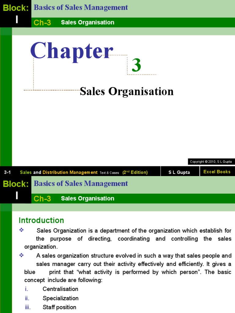 Chapter 3 Sales Ion - Sales and Distribution Management | PDF | Sales ...