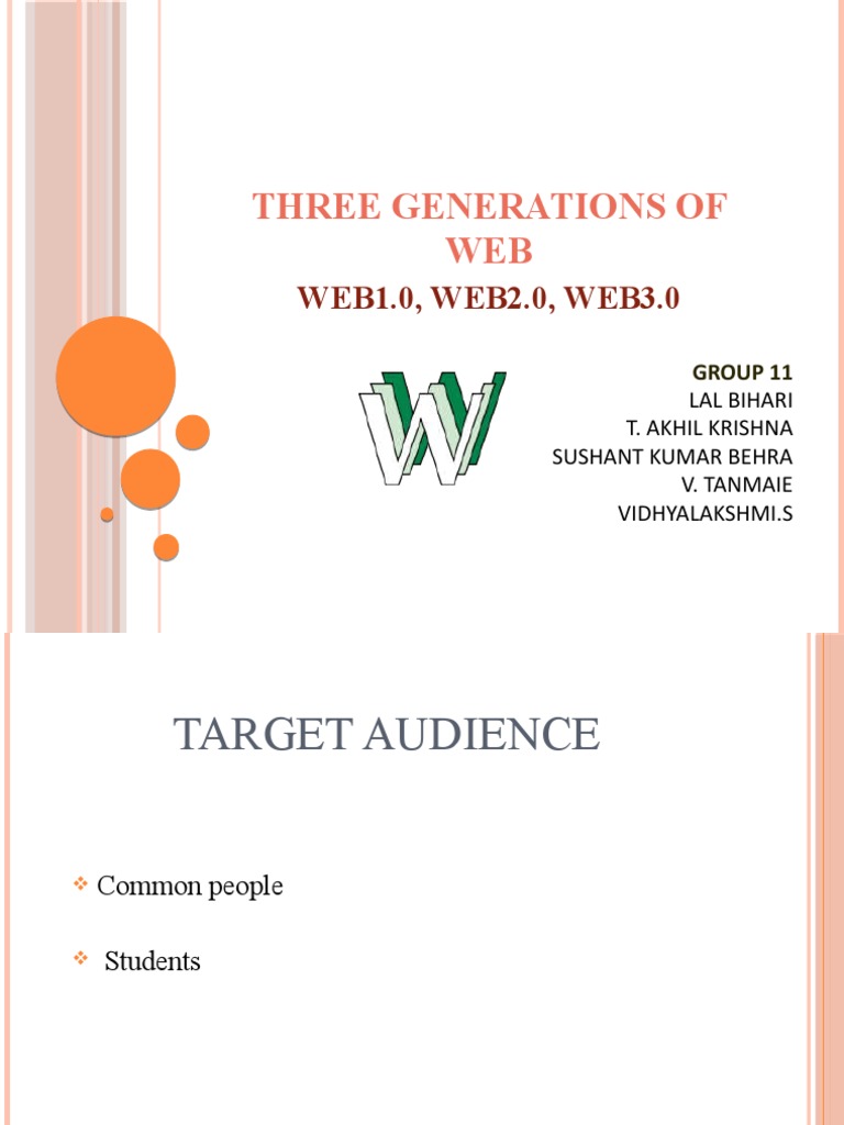 Three Generations of Web | PDF | Internet & Web | World Wide Web