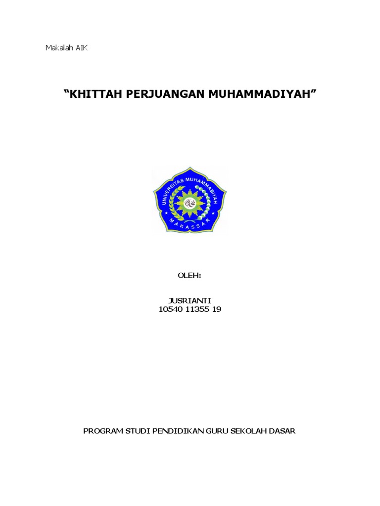 Khittah Perjuangan Muhammadiyah | PDF | Karier & Perkembangan