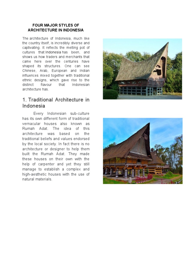 Indonesias Architectural Style and Famous Buildings | PDF | Indonesia ...