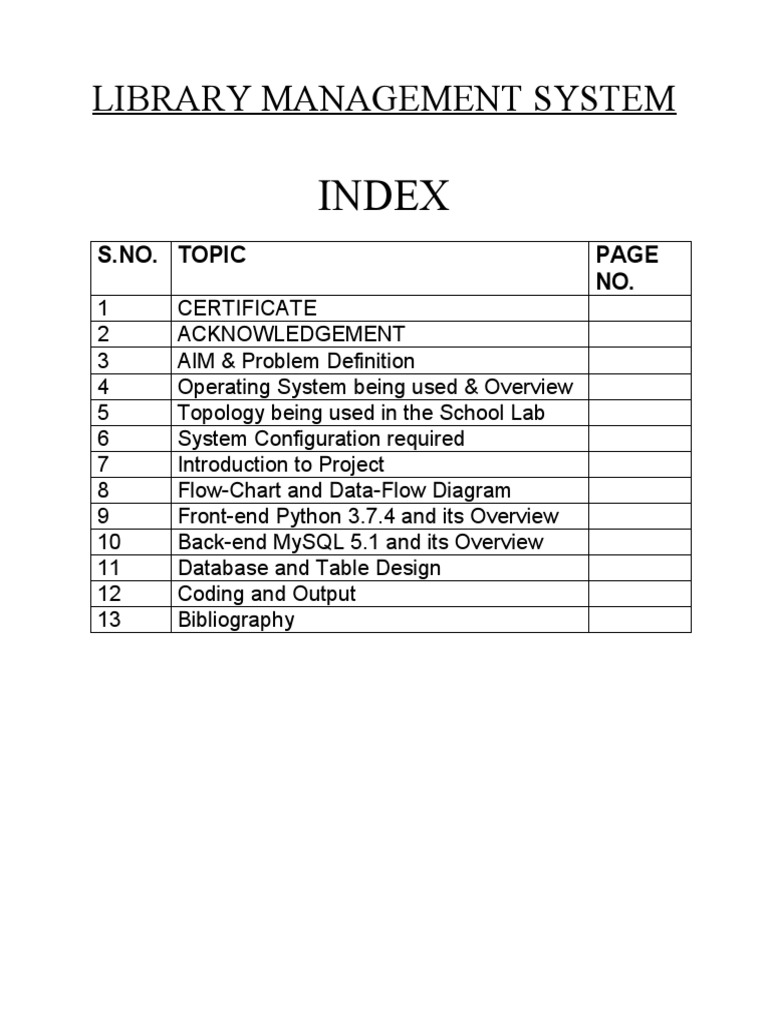 Index: Library Management System | PDF