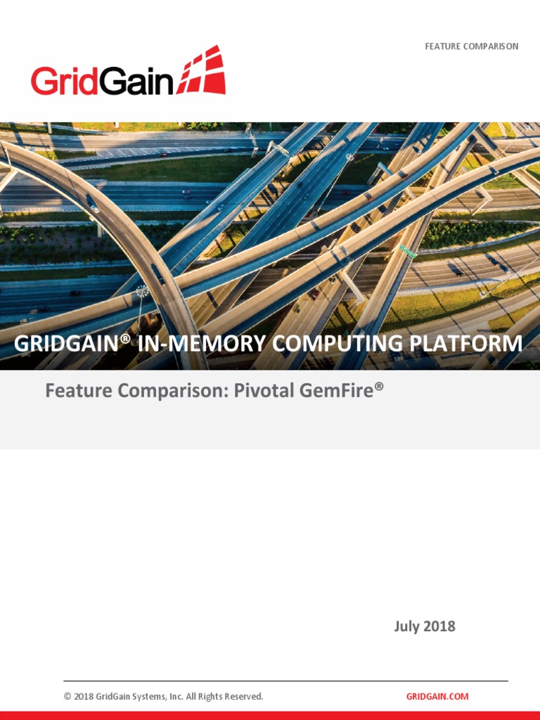 Gridgain® In-Memory Computing Platform: Feature Comparison: Pivotal Gemfire® | PDF | Apache ...