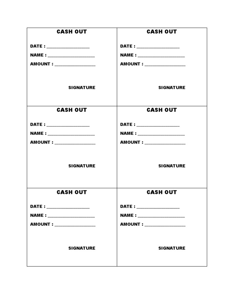 Cash Out | PDF