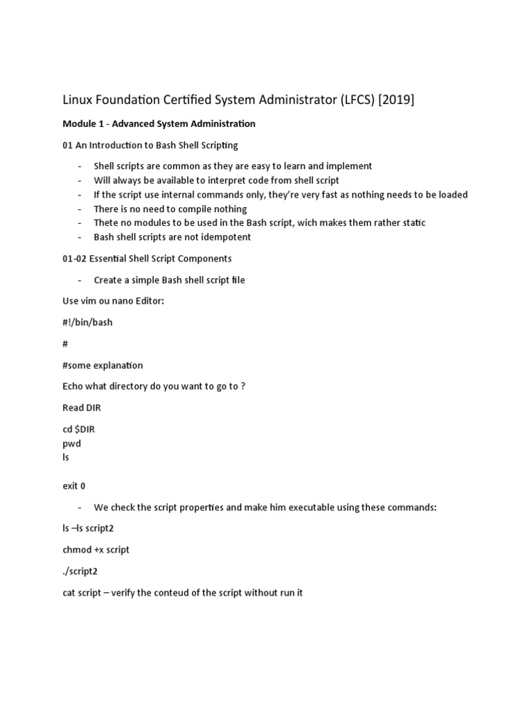 Linux Foundation Certified System Administrator | PDF