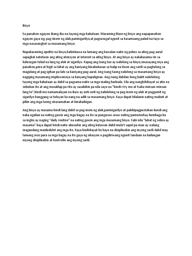 Bisyo | PDF