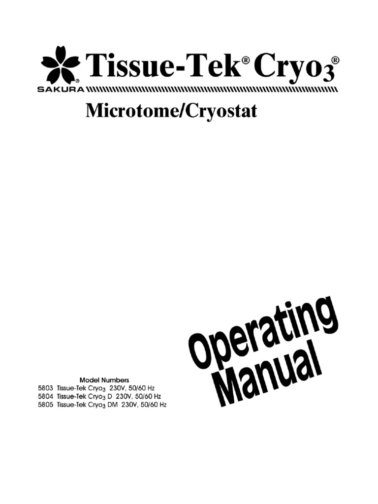 Cryo3 Operating Manual | PDF | Ozone | Humidity
