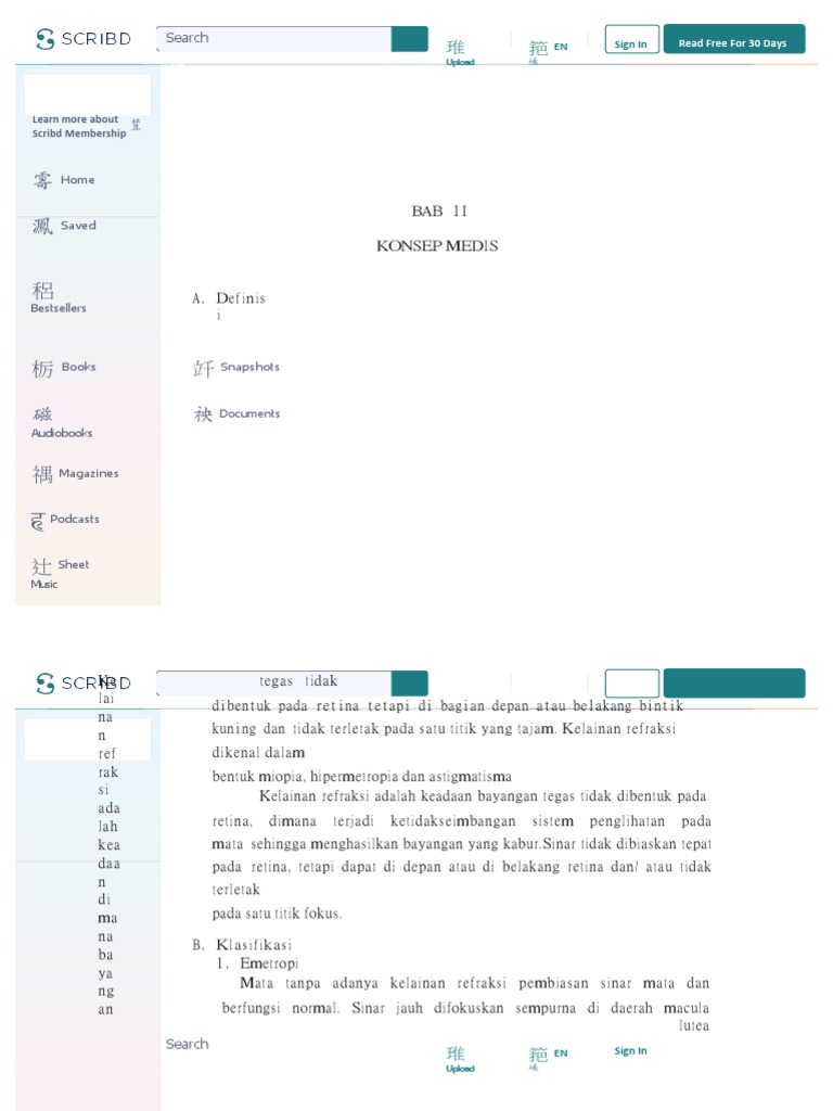 PDF Askep Kelainan Refraksi | PDF