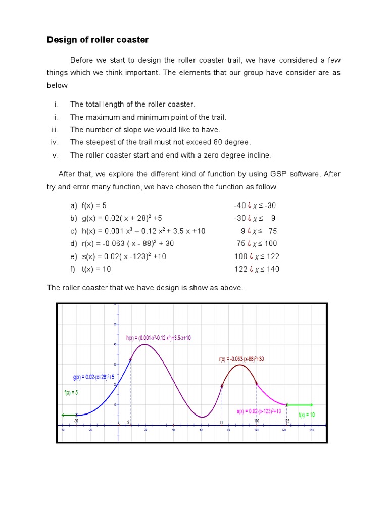 Report Design of Roller Coaster | PDF