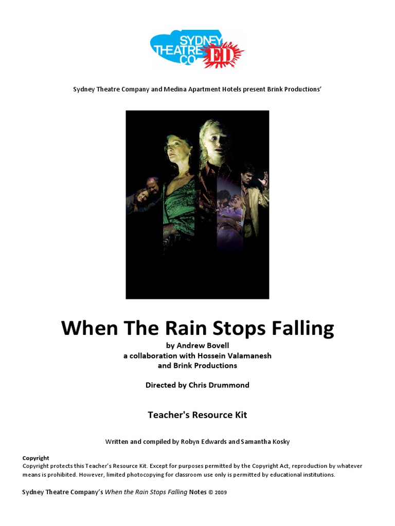Final When The Rain Stops Falling | PDF | Theatre | Entertainment (General)