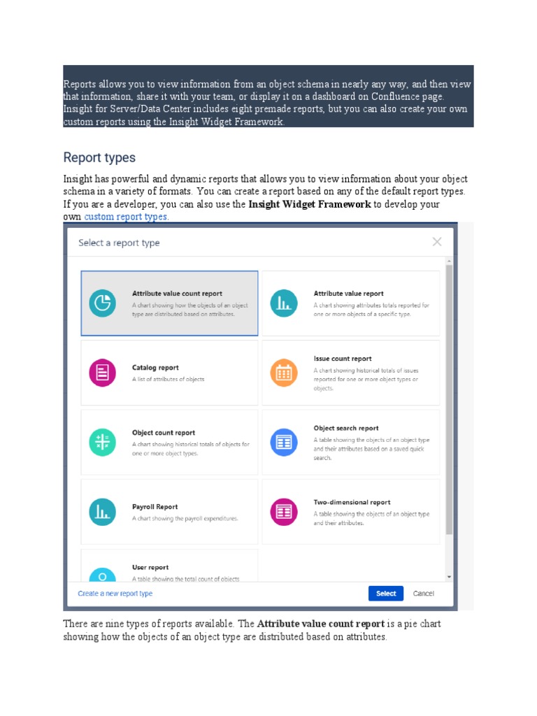 Creating and Managing Customized Reports in Insight to Display Object ...