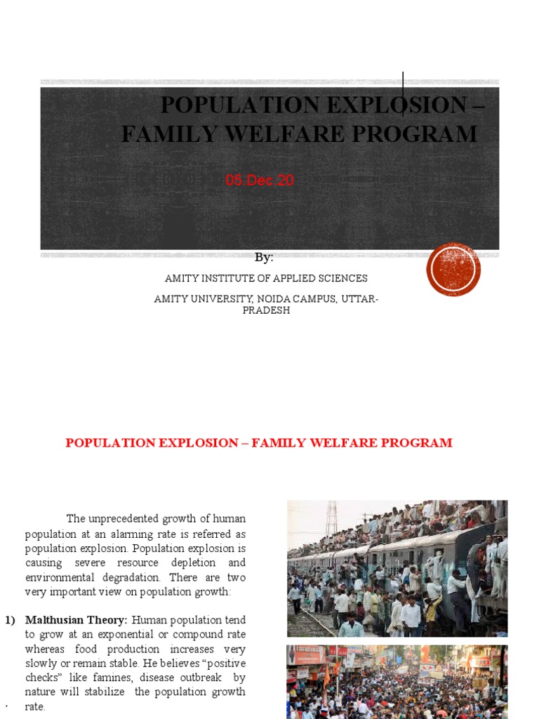 Population Explosion Family Welfare Program Pdf Human