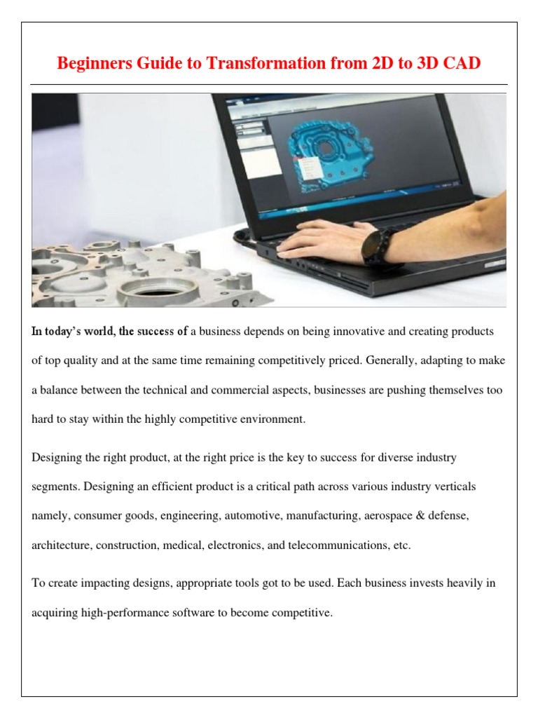 Beginners Guide To Transformation From 2D To 3D CAD | PDF | Computer ...