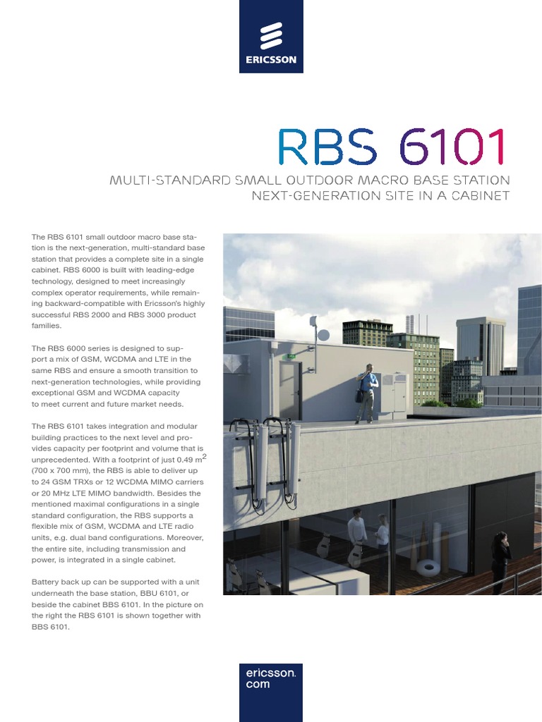 RBS 6101 DataSheet | PDF | Mimo | Lte (Telecommunication)