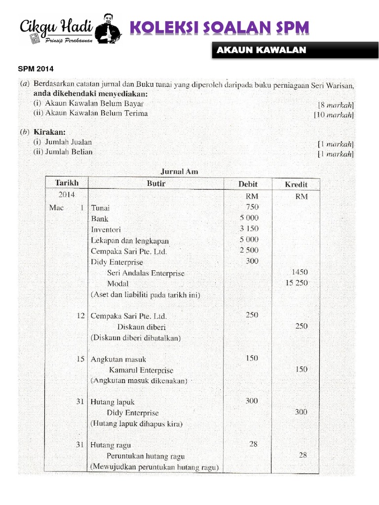 Akaun Kawalan SPM | PDF