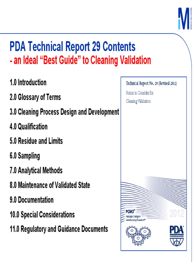PDA Technical Report 29 Contents: - An Ideal "Best Guide" To Cleaning ...