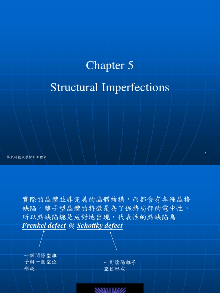Chapter 5 Structural Imperfections 1 | PDF | Ion | Ionic Bonding