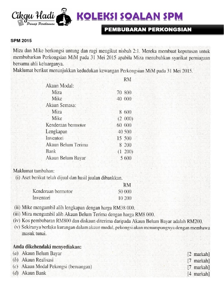 Pembubaran Perkongsian | PDF