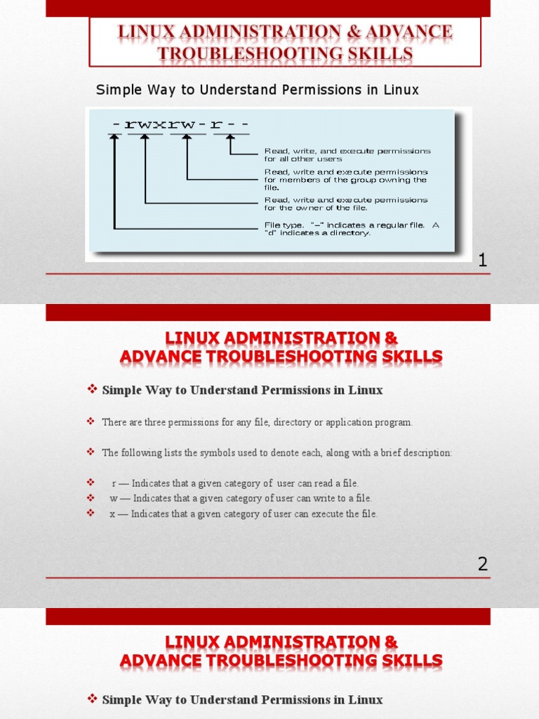 1.1 Permissions Linux New | PDF | Computer File | File System