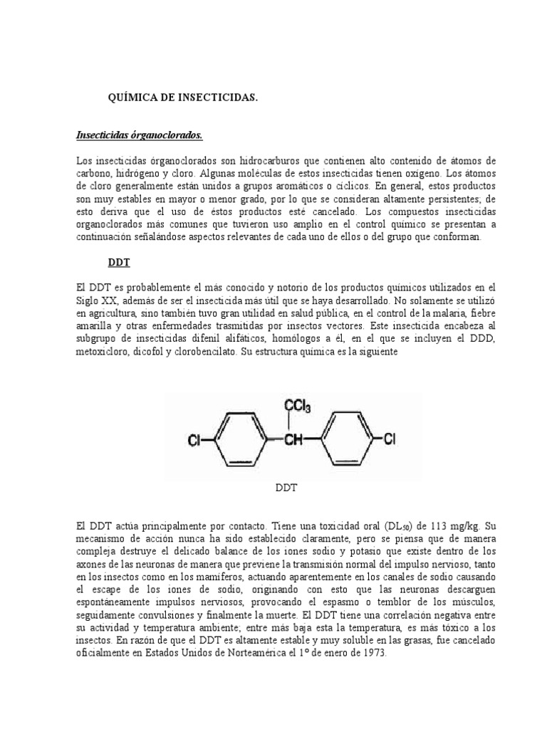 16 Insecticidas | PDF | Insecticida | Ddt