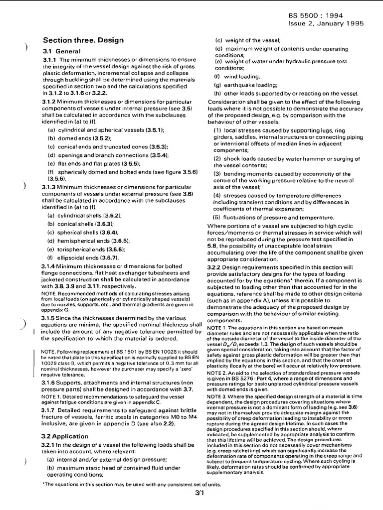 BS 5500:1994 Vessel Design Standards | PDF | Heat Treating | Fracture
