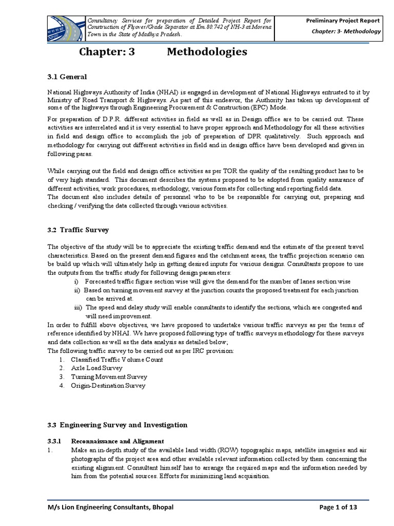 Chapter: 3 Methodologies: 3.1 General | PDF | Road | Traffic