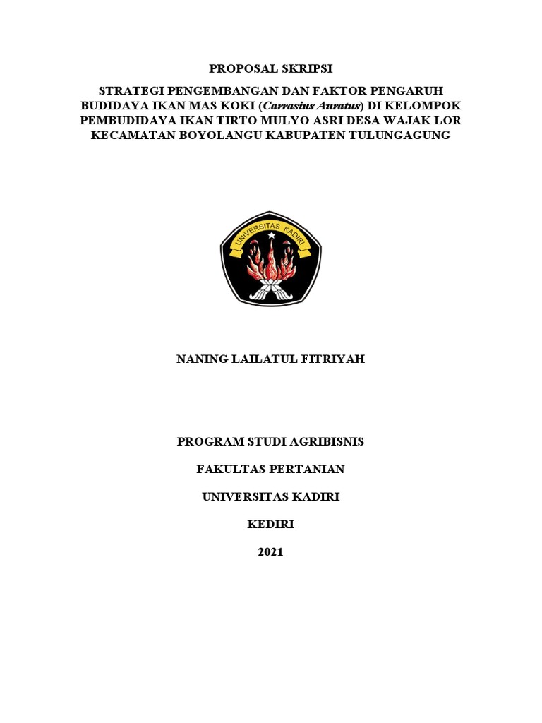 Proposal Skripsi 1 | PDF