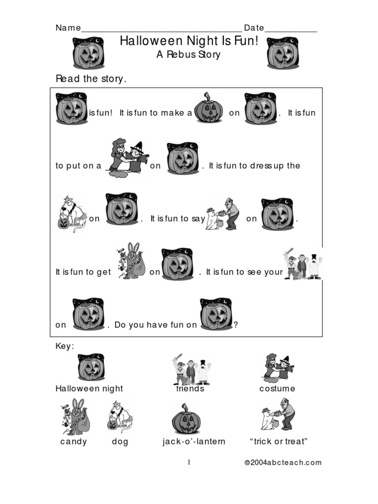 Rebus Halloween BW | PDF