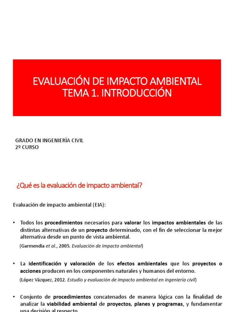 Evaluacion Impacto Ambiental | PDF | Evaluación de impacto ambiental | Entorno natural
