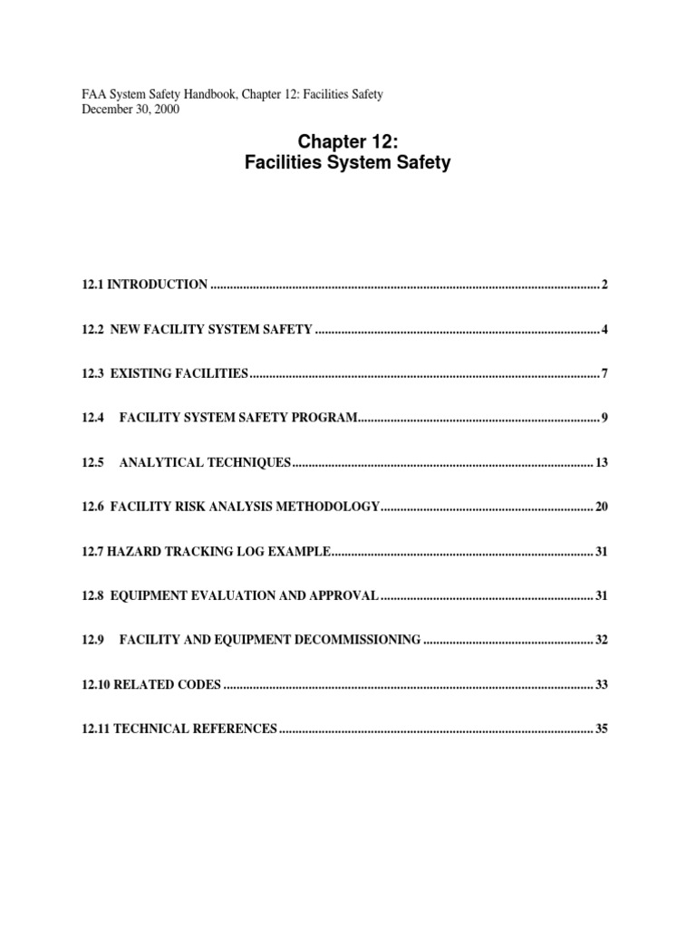 Facilities System Safety | PDF | Safety | Risk