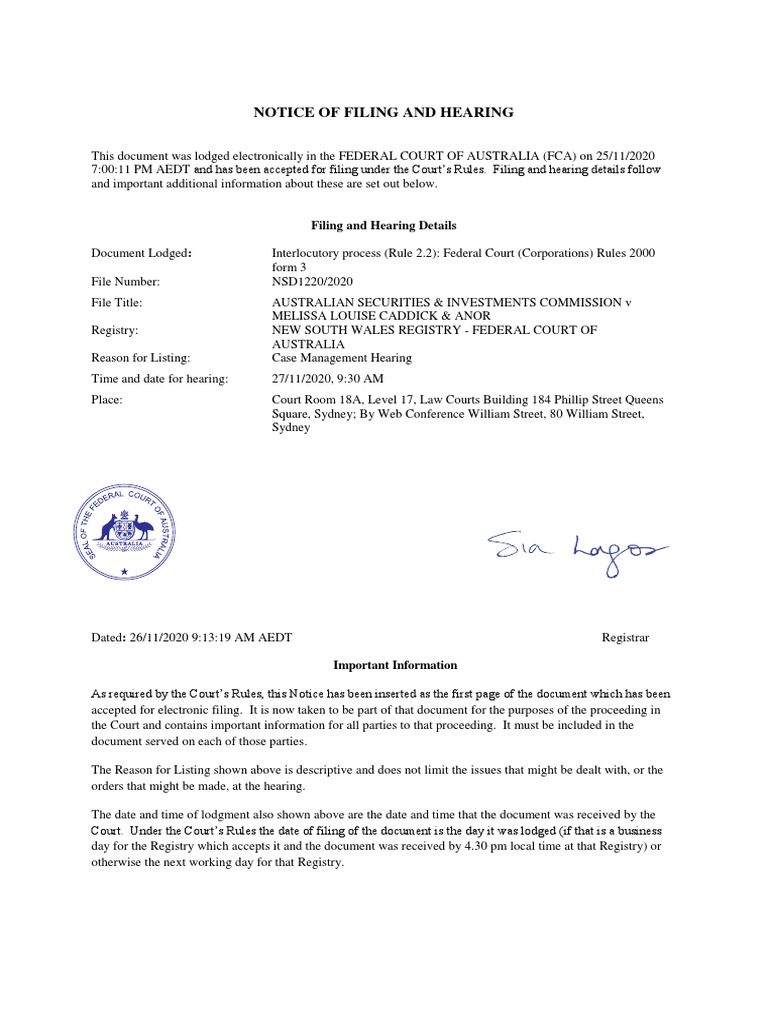 Interlocutory Process Filing Notice | PDF | Affidavit | Public Law