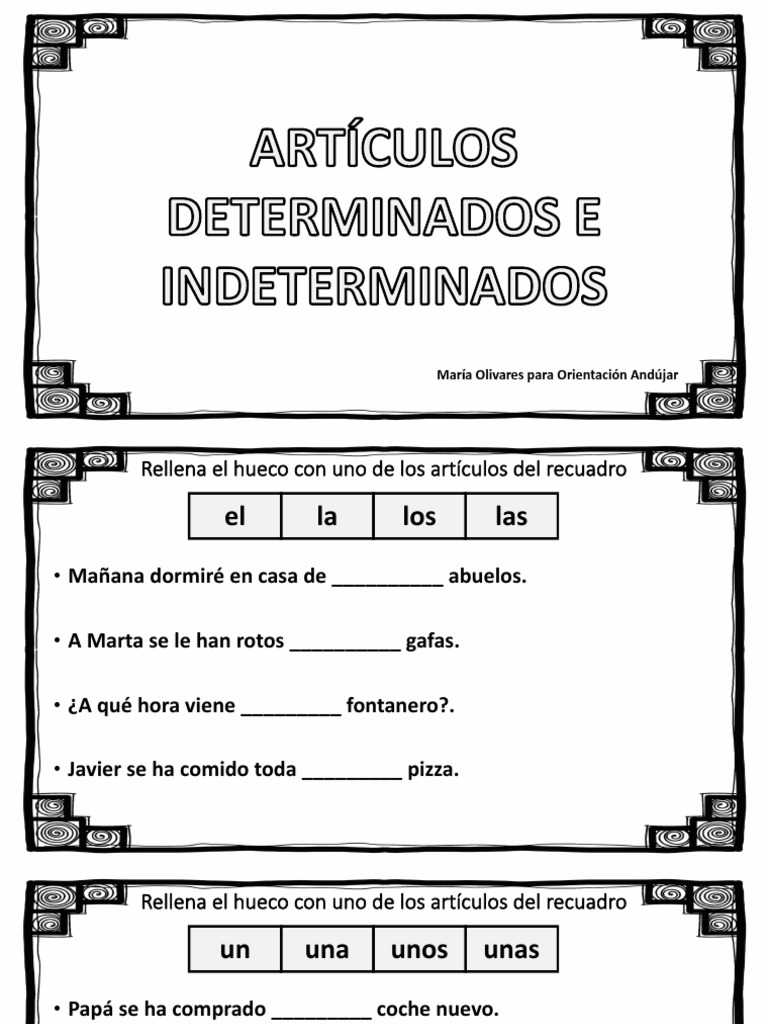 Articulos Determinado Indeterminados | PDF