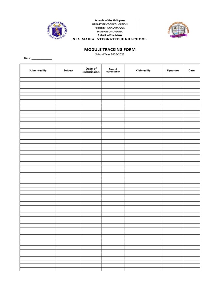 Module Tracking Form | PDF | Human Nature | Science
