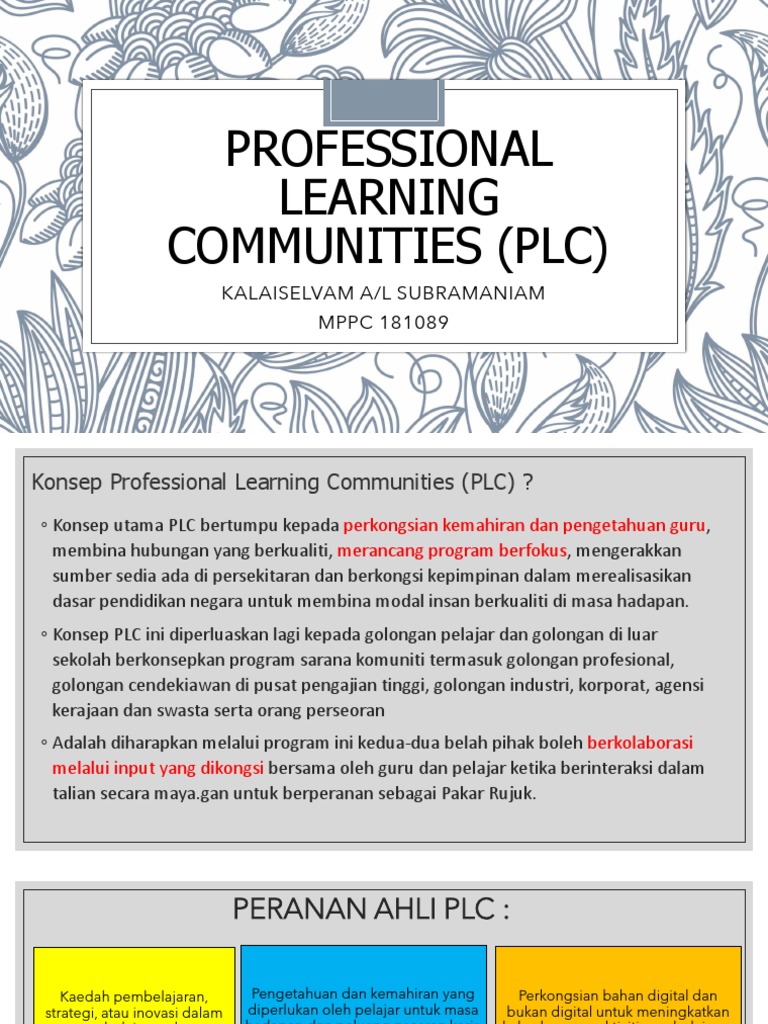 Professional Learning Communities (PLC) | PDF