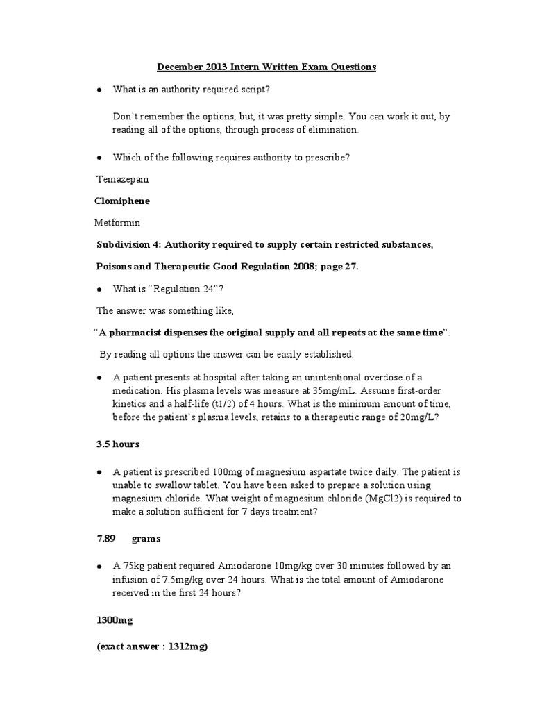 2013 December Exam Compilation | PDF | Rtt | Medical Treatments