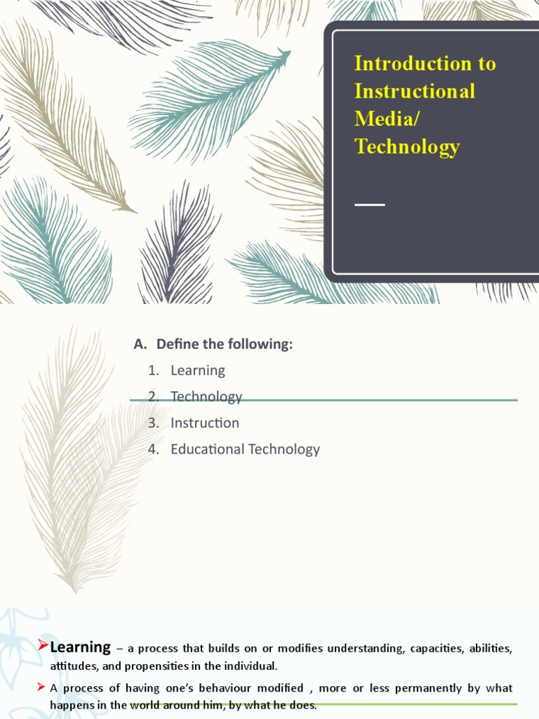 Introduction to Instructional Media | PDF | Educational Technology ...