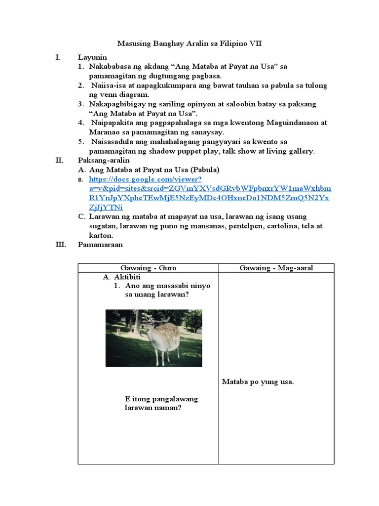 LP - Ang Mataba at Payat Na Usa | PDF