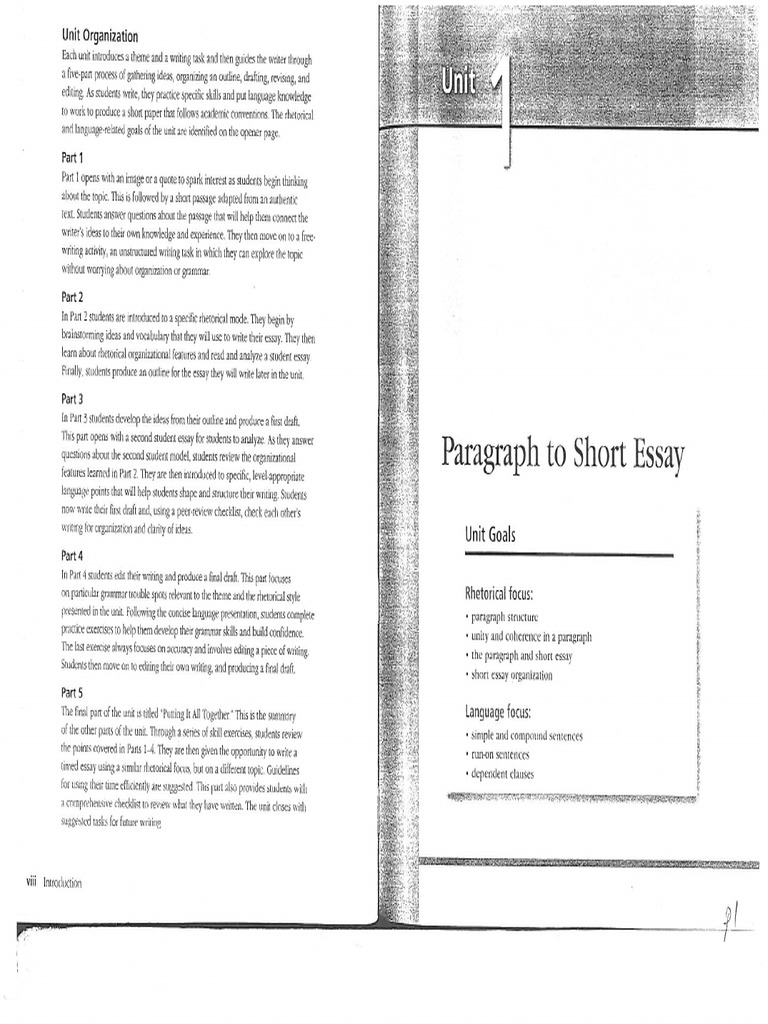 Paragraph - Short Essay | PDF