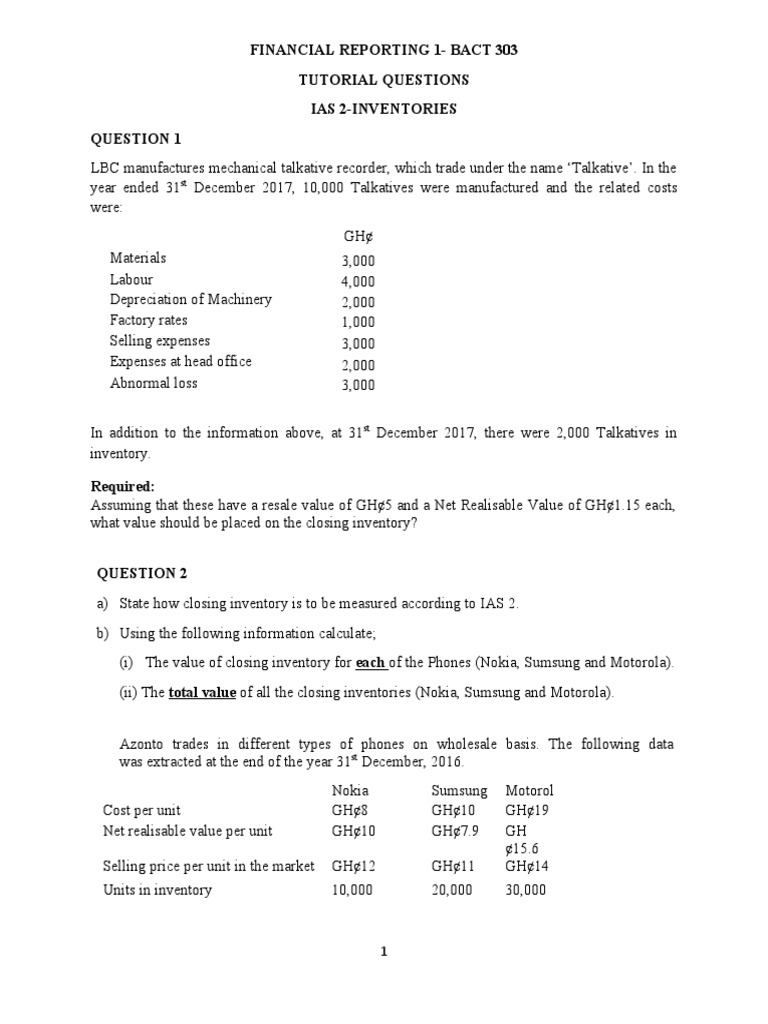 Question Ias 2 Ias 16 And Ias 40 Admin 2019 2020 1 PDF