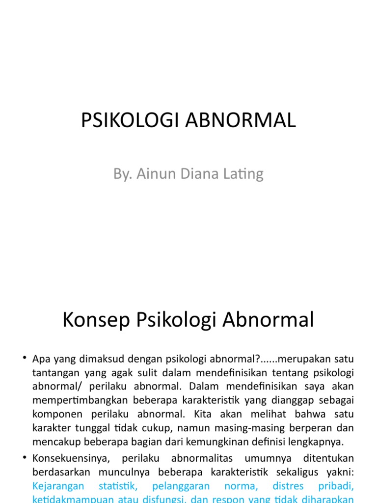 Psikologi Abnormal | PDF